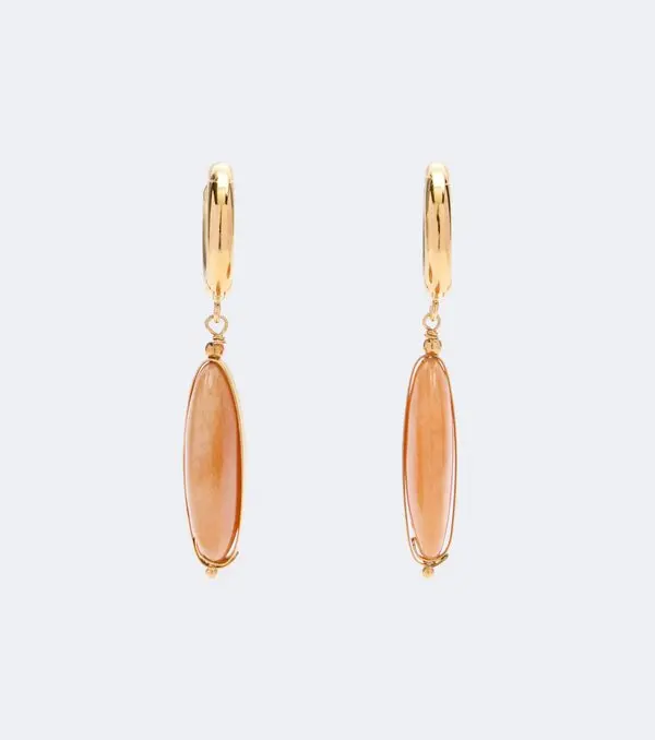 Isabel Marant Étoile Drop Earrings With Natural Stone - Orange