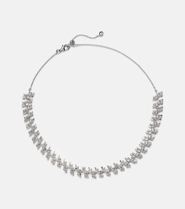 KAMYEN Art Deco 18kt White Gold Diamond Choker - Silver