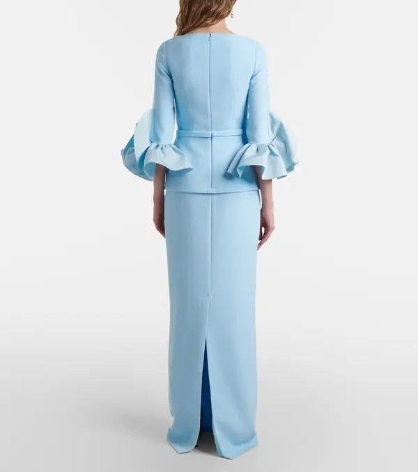 Safiyaa Clemence Ruffled Crêpe Gown