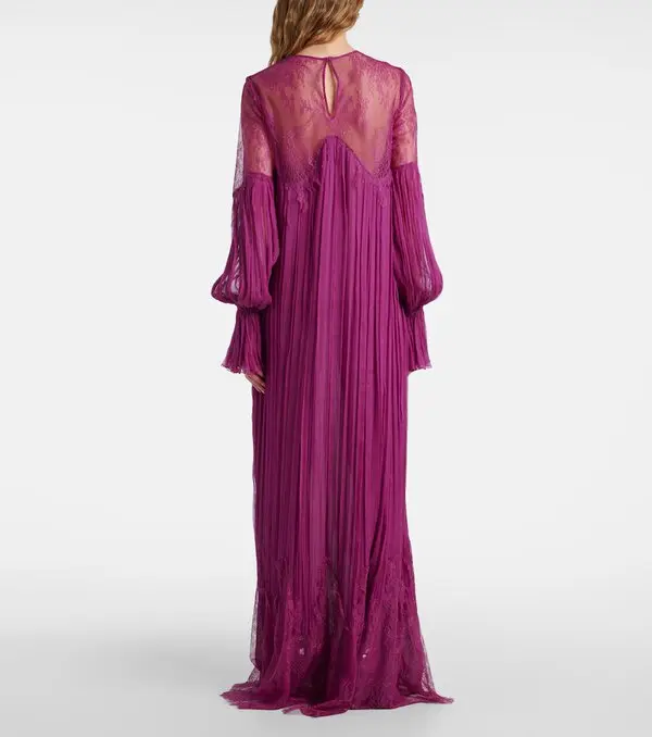 Costarellos Renia Lace Gown - Purple
