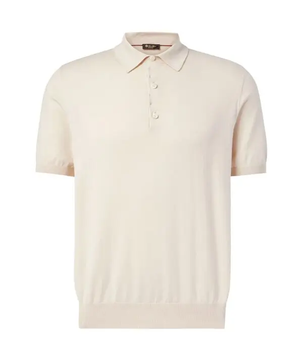 Loro Piana Ice Wish Cotton Polo Shirt - Beige