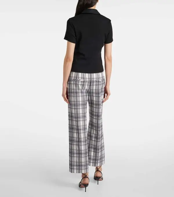 Veronica Beard Kearney Cotton-blend Top - Black