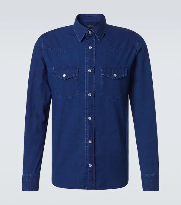 TOM FORD Denim Shirt - Blue