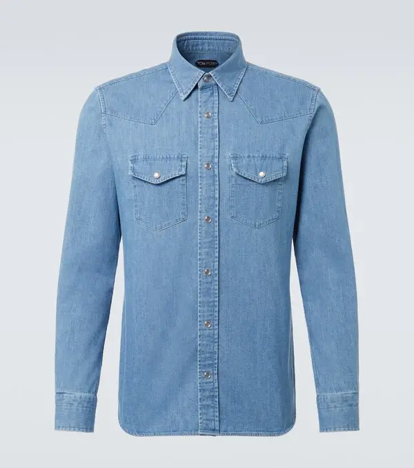 TOM FORD Denim Shirt - Blue