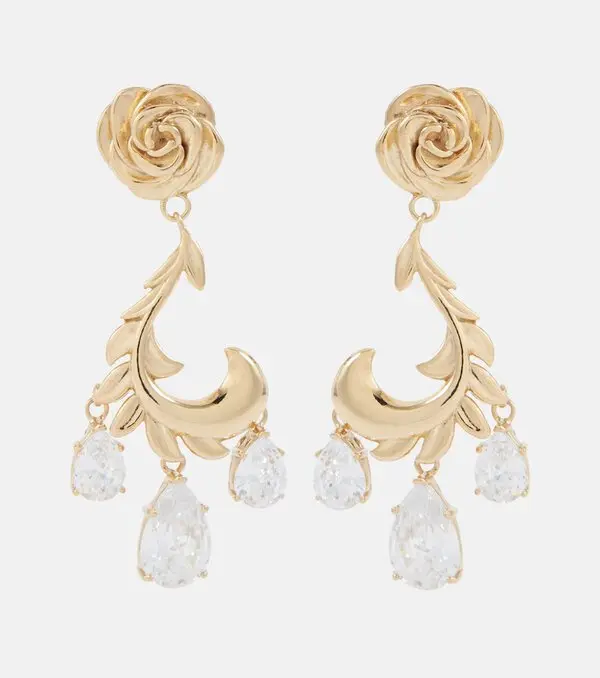 Magda Butrym Rosebud-plated Drop Earrings - Gold