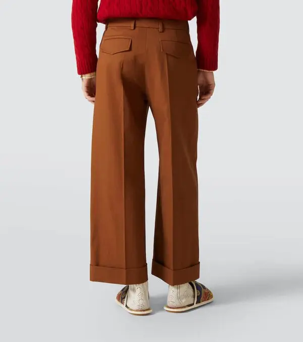 Valentino Garavani Cropped Wide-leg Pants