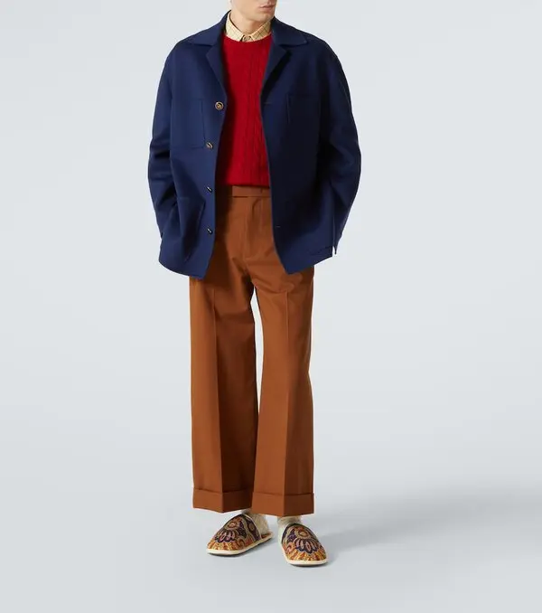 Valentino Garavani Cropped Wide-leg Pants