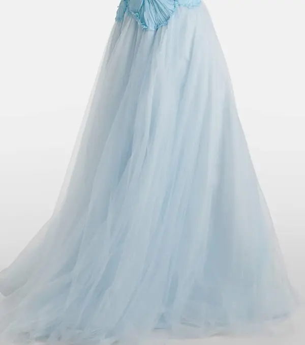 sachin and babi light blue dress Costarellos Embellished tulle dress Costarellos main image 1