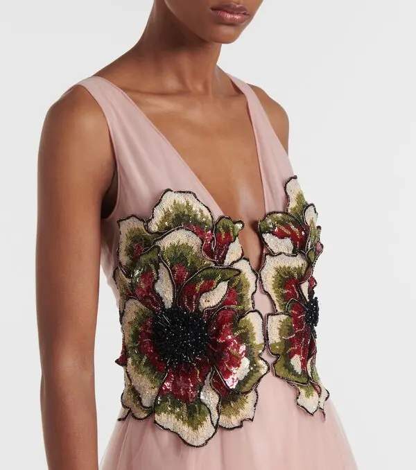 Costarellos Arion Sequined Gown