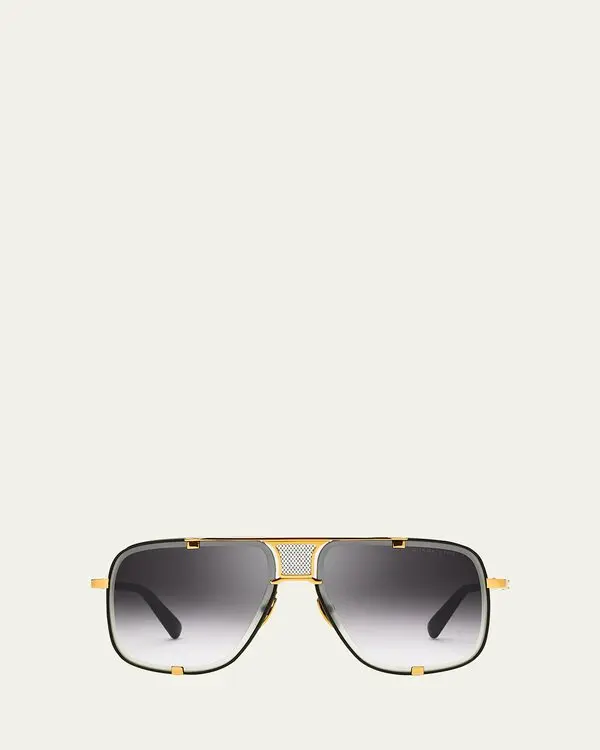Dita Mach-five Metal Aviator Sunglasses - Black