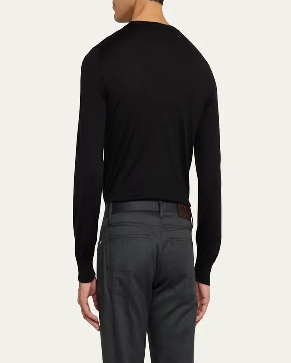 Brioni Long-sleeve Crewneck T-shirt