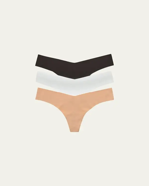 Commando Classic Low-rise Microfiber Thongs, Pack Of 3 - Multi