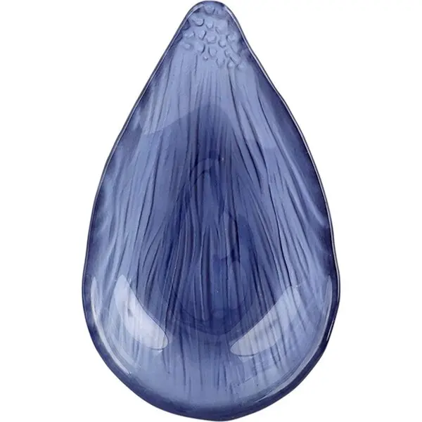 VIETRI Isola Glass Clam Shell Small Plate - Blue
