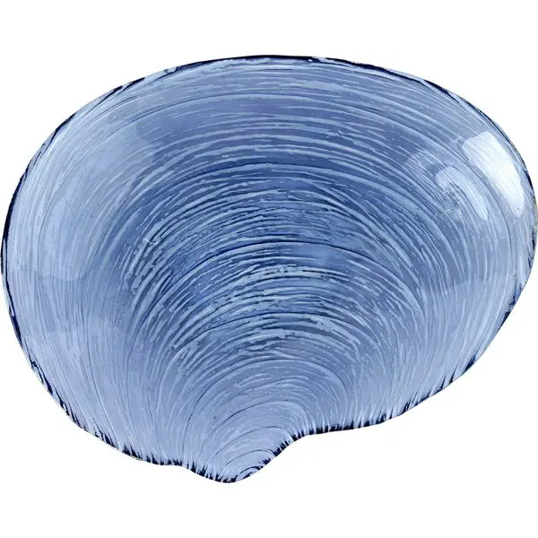 VIETRI Isola Glass Shell Plate - Blue