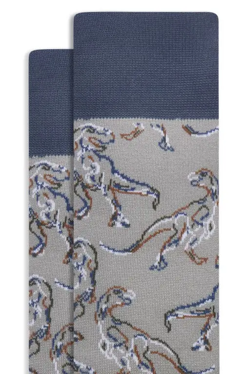 Bugatchi Dinosaur Patterned Dress Socks