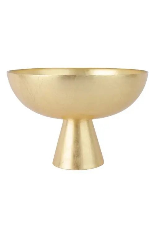 VIETRI Moon Glass Medium Pedestal Bowl - Gold