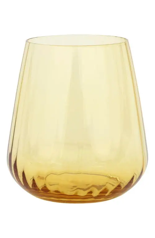 VIETRI Francesca Double Old Fashioned Glass - Yellow