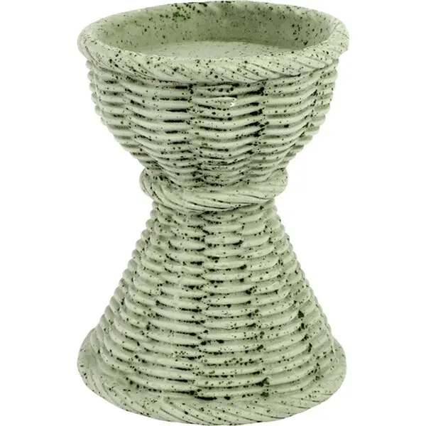 VIETRI Casa Short Candlestick - Green