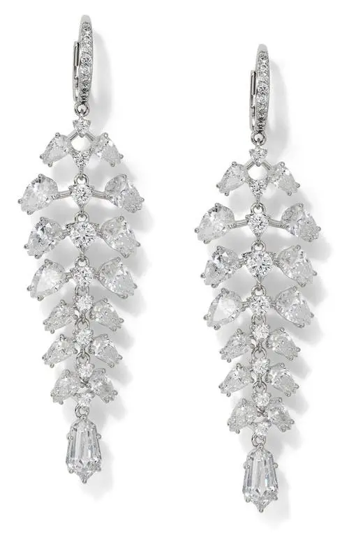 Nadri Luxor Mobile Drop Earrings - Rhodium