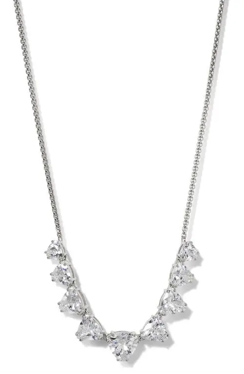 Nadri Luxor Cubic Zirconia Necklace - Rhodium