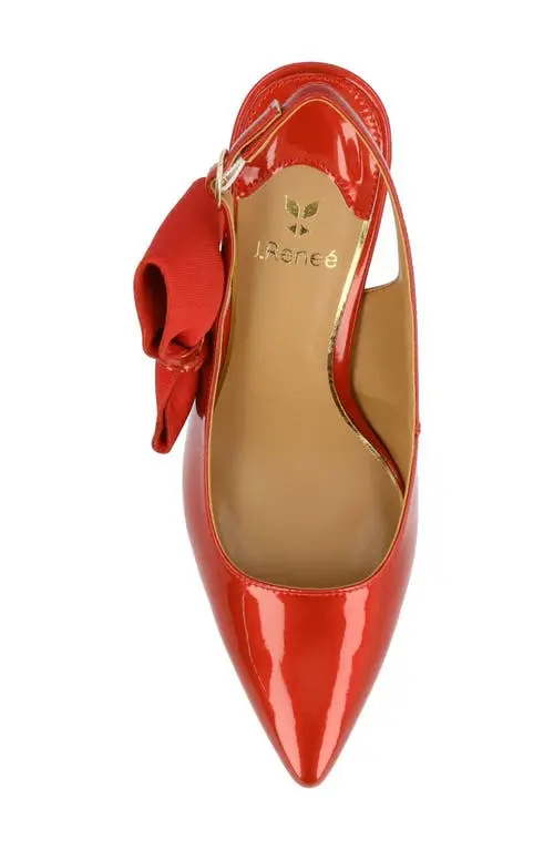 J. Reneé Rowin Slingback Pumps - Red