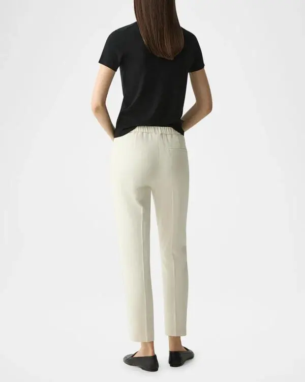 Theory Treeca Cropped Pull-on Pants - Rice