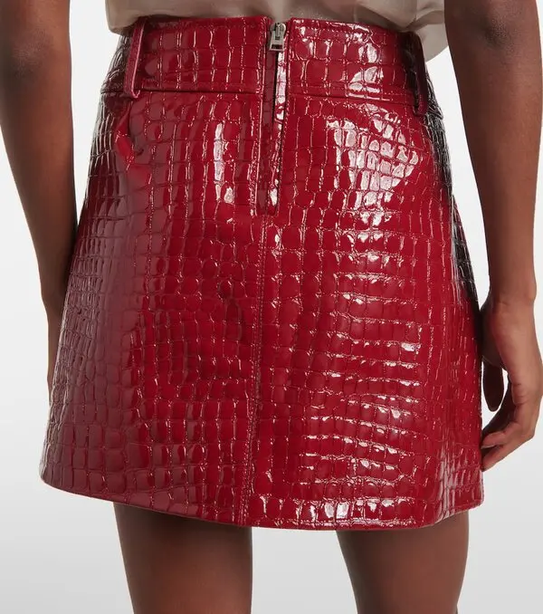 TOM FORD Croc-effect Leather Miniskirt