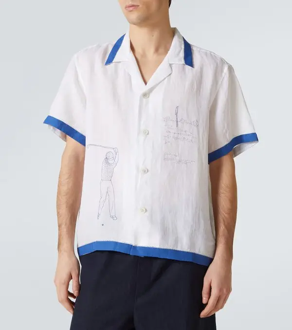 BODE Club Champion Embroidered Linen Shirt