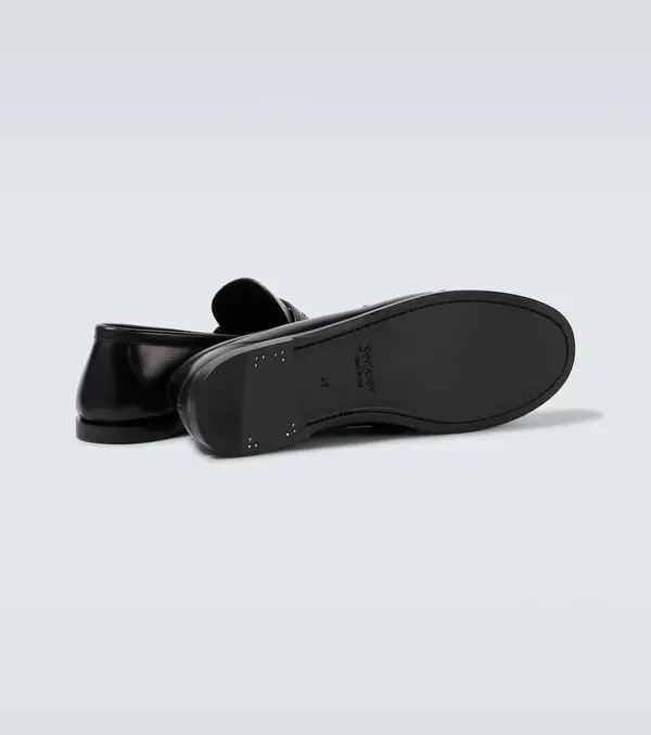 Saint Laurent Laurent Leather Penny Loafers