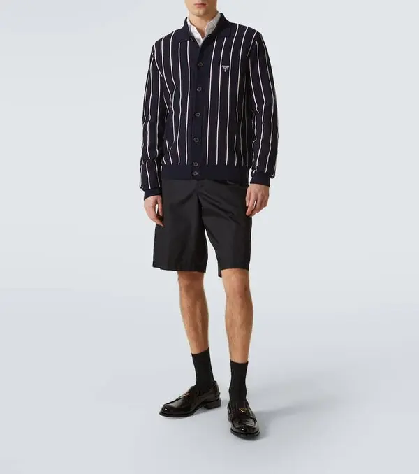 Prada Logo Leather Loafers