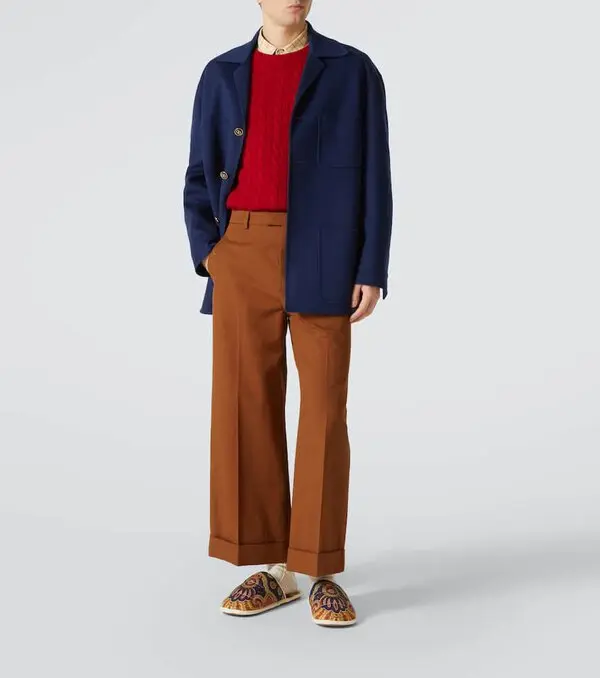 Valentino Garavani Wool And Cashmere Overshirt - Blue