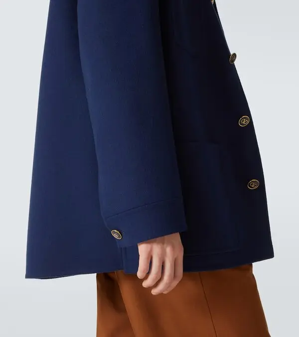 Valentino Garavani Wool And Cashmere Overshirt - Blue