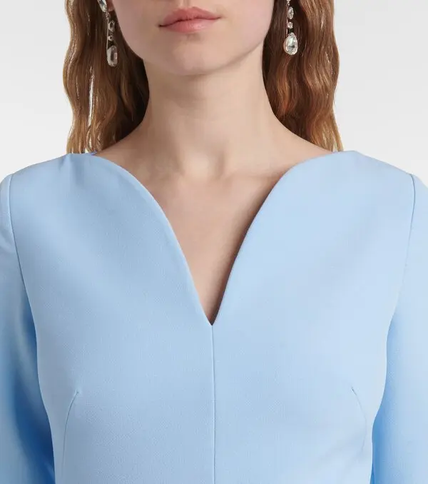 Safiyaa Clemence Ruffled Crepe Gown
