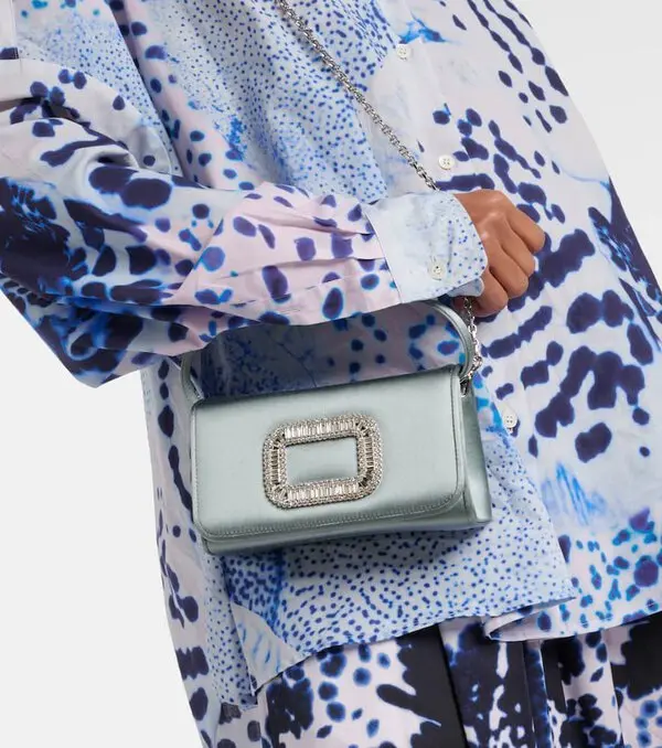 ROGER VIVIER Pilgrim Micro Clutch - Grey