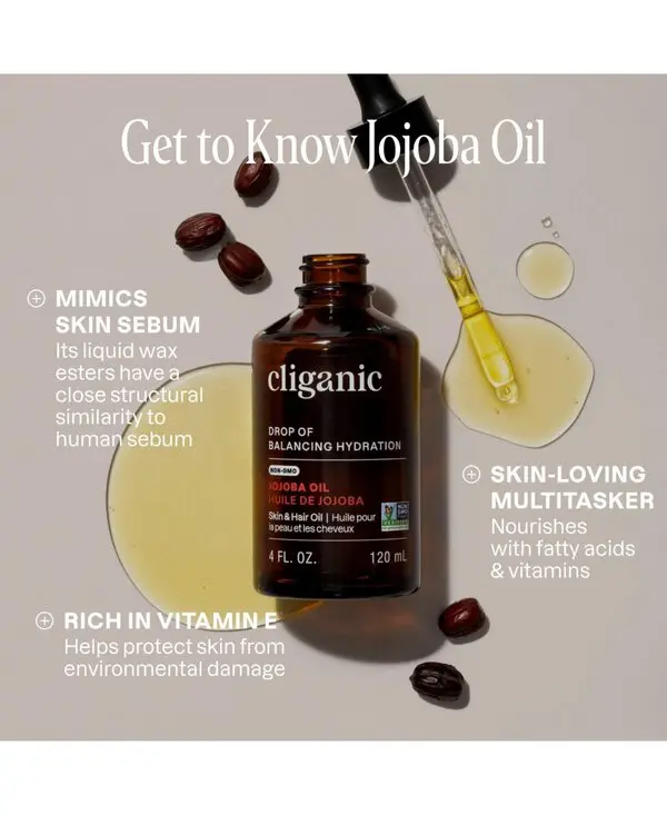 CLIGANIC 100% Pure Jojoba Oil Oz - Blue