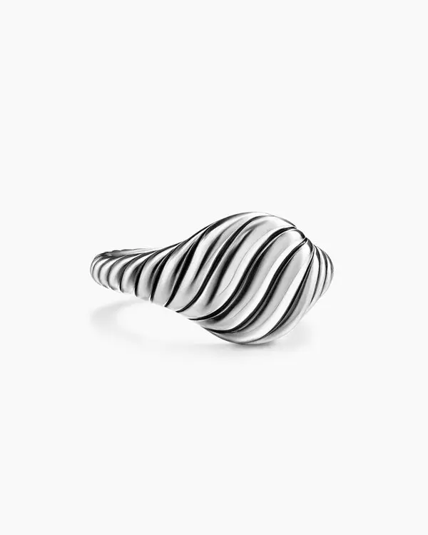 David Yurman Sterling Silver Sculpted Cable Ring - All Sterling Silver