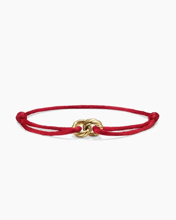 David Yurman Sculpted Cable Linked Cord Bracelet - Red