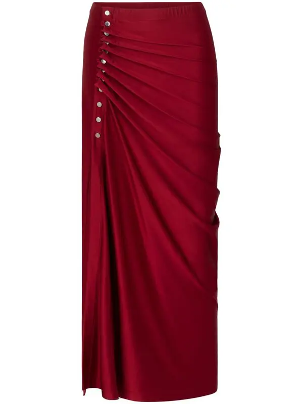 Rabanne Jersey Maxi Skirt - Red