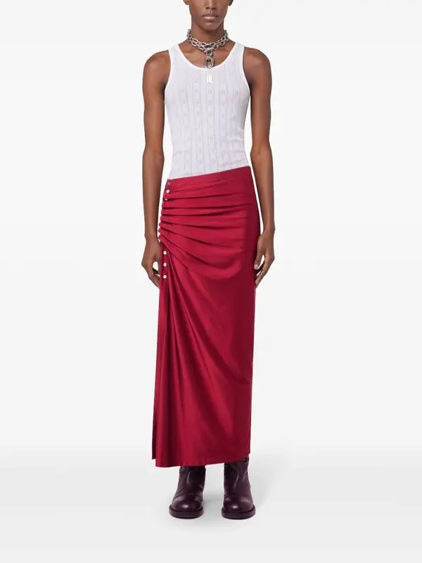 Rabanne Jersey Maxi Skirt - Red