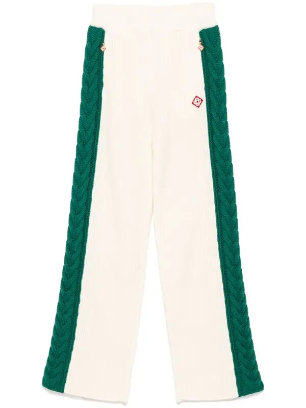 Casablanca Cable-knit Trousers - White