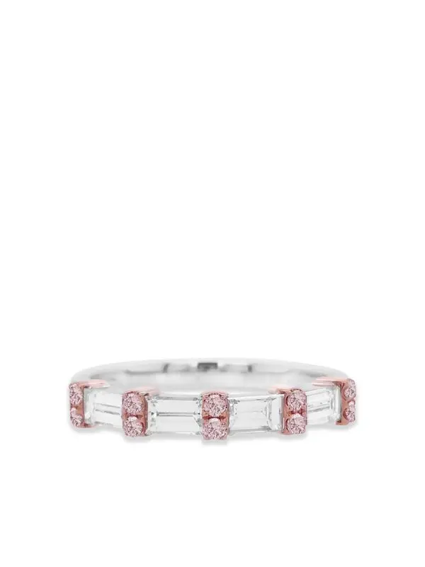 HYT JEWELRY 18k White Gold Diamond Band Ring