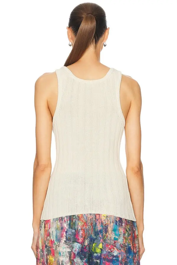 Acne Studios Kombo Gummy Tank Top - Cream White