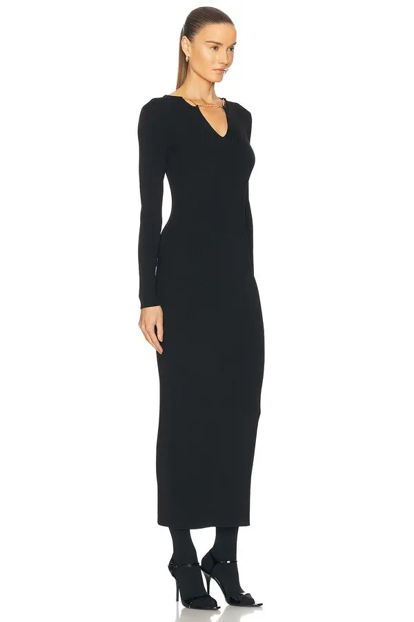 Alexander Wang Long Sleeve Maxi Dress In Black - 55% Off