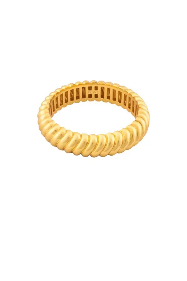 VALERE Ripple Bangle Bracelet - 22k Gold Plated