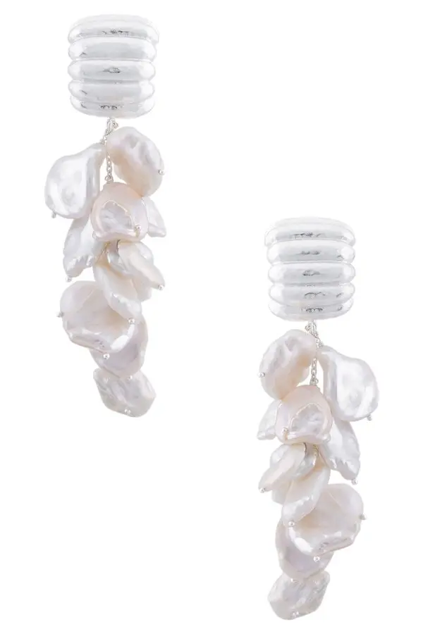 VALERE Emerge Clip-on Earrings - Silver & Pearl