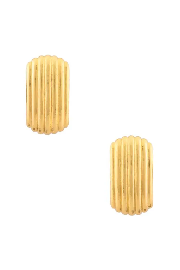 VALERE Literal Clip-on Earrings - Yellow Gold