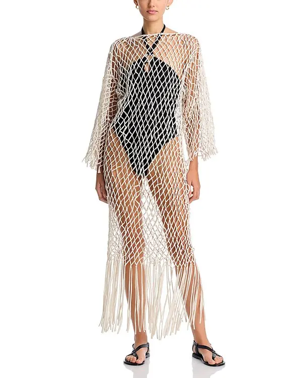 PALMACEA Capri Macrame Swim Cover-up - Ivory