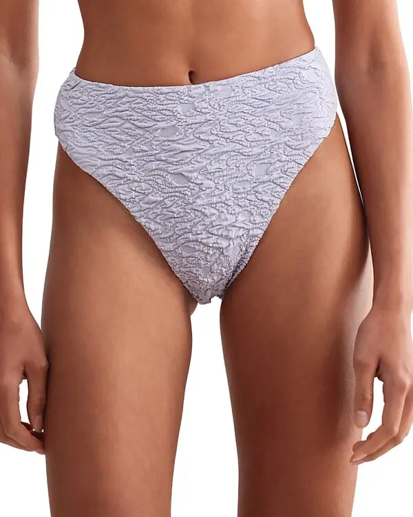 PatBO Papillon High Waist Bikini Bottom - Blue