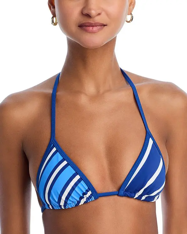 Solid & Striped The Iris Bikini Top - Color Block Blue