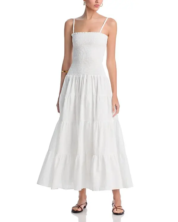 Peixoto Clementine Tiered Maxi Dress - White Lotus